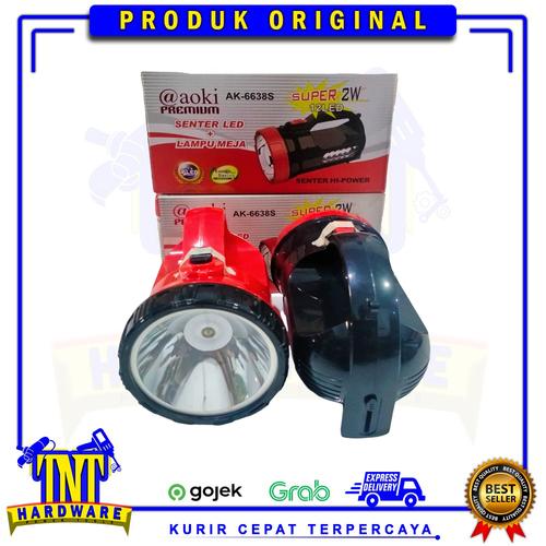 Jual Senter Led + Lampu Meja Aoki Ak-6638S / Senter Aoki Ak6638S ...