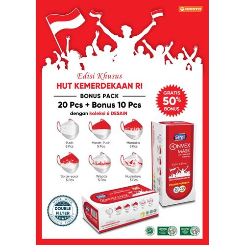 Jual Masker Merah Putih Sensi Convex Kemerdekaan HUT RI 4ply - Ungu ...