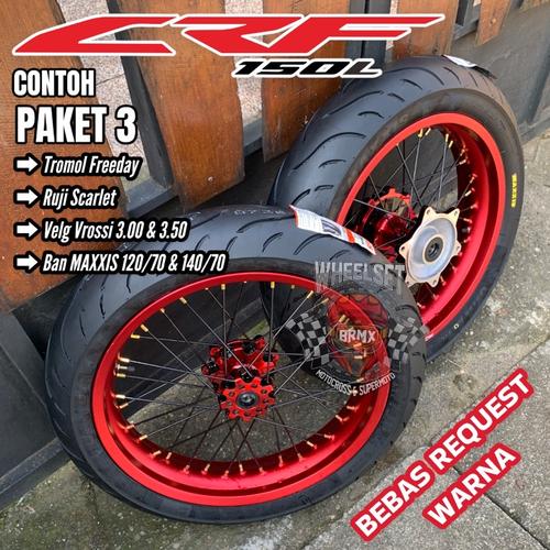 Jual Termurah Whellset Roda Velg SUPERMOTO CRF 150L KLX 150 & YAMAHA WR ...