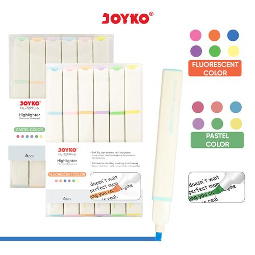 Jual Penanda Berwarna Highlighter Joyko HL-72FRN ~ 72PTL 6 Warna ...