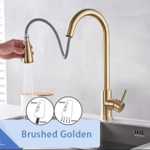 Jual kran tarik panas dingin stainless emas/kran tarik gold - Jakarta ...