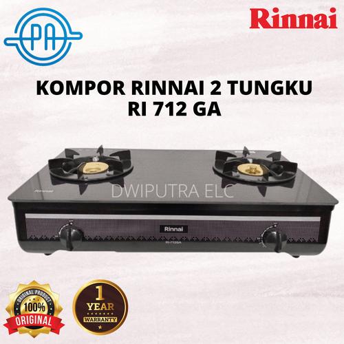 Jual KOMPOR GAS RINNAI 2 TUNGKU RI712GAB RI 712 GA - 712GAB HITAM ...