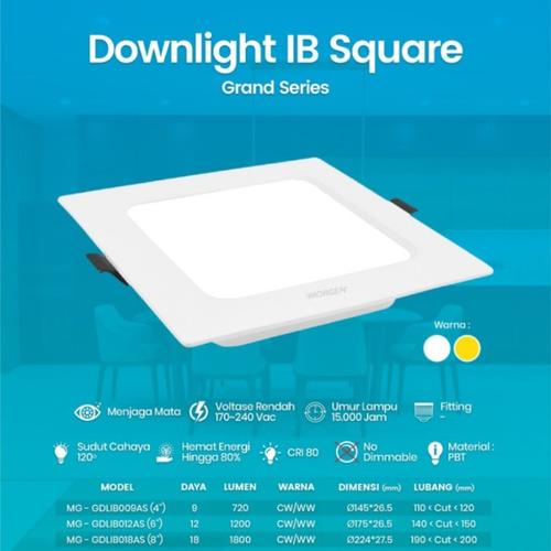 Jual Lampu Downlight LED Panel Inbow Kotak MORGEN Grand 9w / 12w / 18w ...