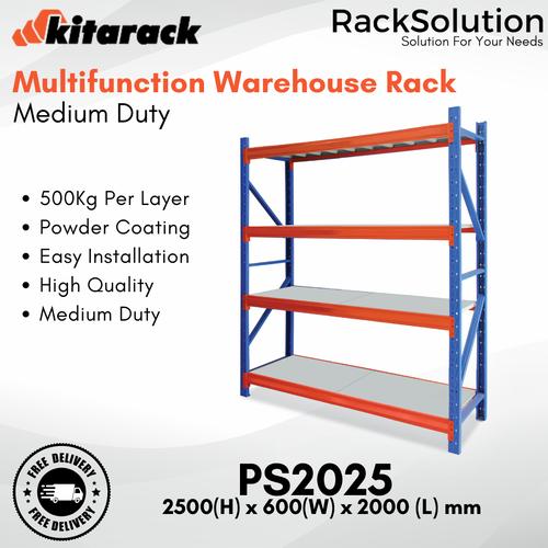 Jual PS2025 KITARACK Starter Warehouse Rack Medium Duty 2500 x 600 x ...