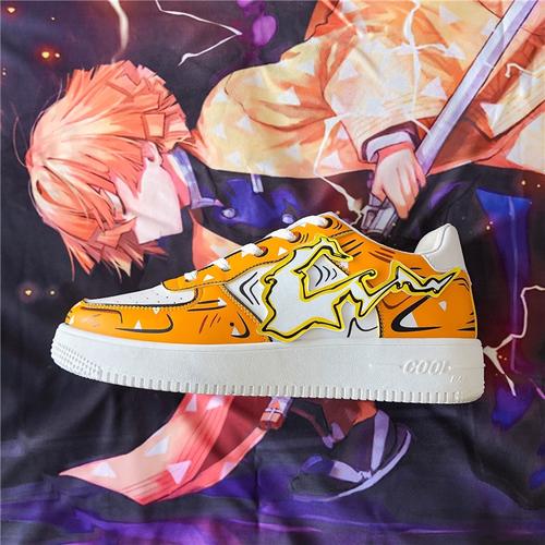Jual sepatu sneaker pria import motif anime demon slayer - Biru, 39 ...