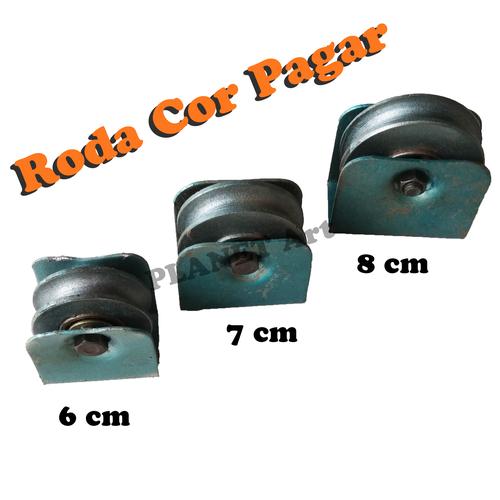Jual RODA PAGAR BESI COR 6CM 7CM 8CM RODA PINTU GERBANG RUMAH RODA ...