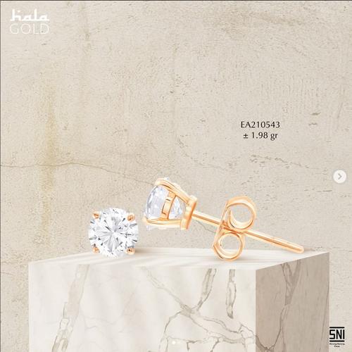 Jual GIWANG ANTING TUSUK HALA GOLD CARAT CLUB SOLITAIRE MDL BERLIAN ...