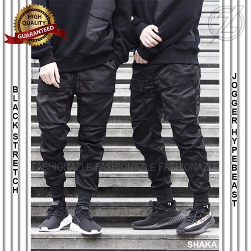 Jual Celana Cargo Jogger Zenomic Shaka Black Hypebeast Harem Gaul Keren - Hitam, S - Kota ...