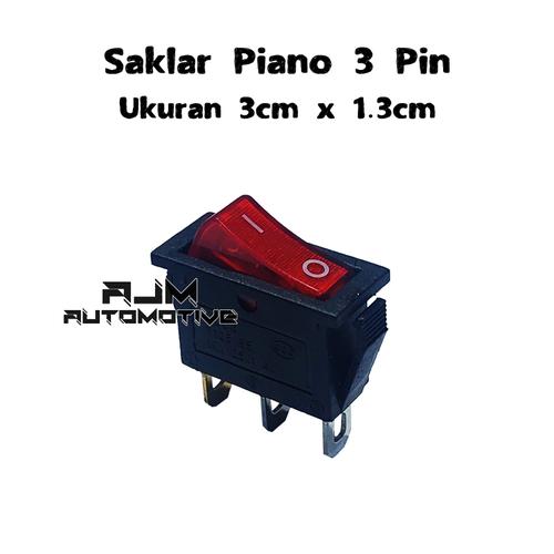 Jual Saklar Power Rocker Switch Saklar Piano 3 pin Switch On Off KCD3 ...