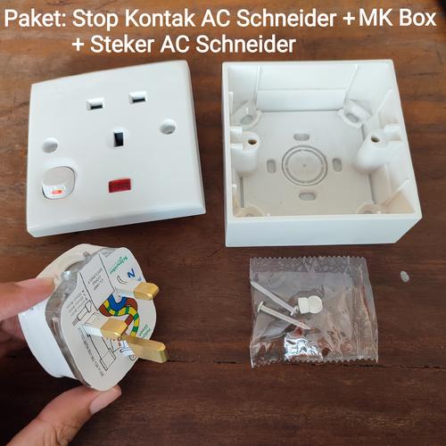 Jual Stop Kontak AC + Steker AC kaki 3 Schneider Clipsal + MK Box ...