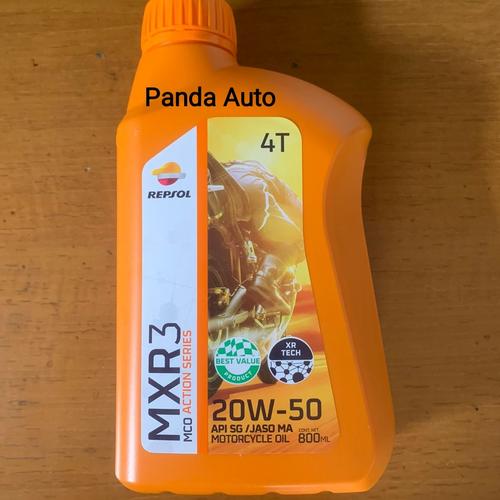 Jual OLI MESIN MOTOR REPSOL MXR3 20W 50 BOTOL 800 ML 100% ASLI ORIGINAL ...