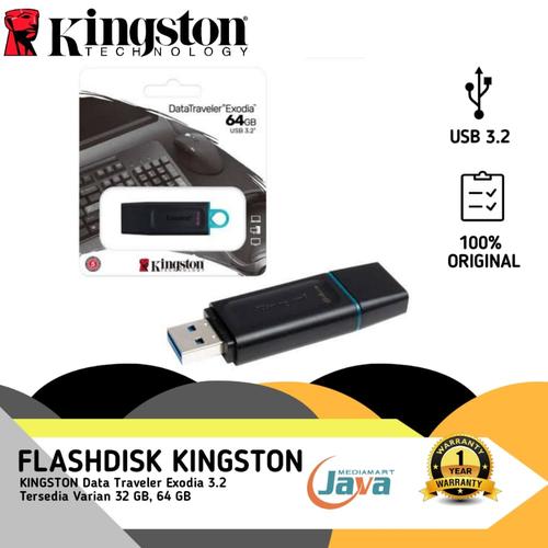 Jual Flashdisk Kingston 32GB 64GB DataTraveler Exodia USB 3.2 Original - 64 gb - Kota Surakarta ...