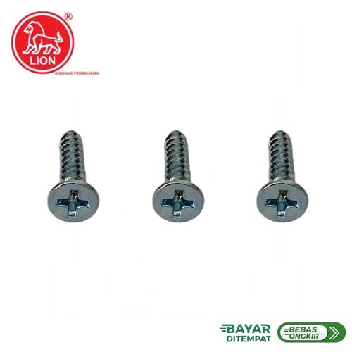 Jual (100 pcs) #6 x 5/8" Moon Lion Taping Screw Sekrup Skrup Kayu F+AB ...
