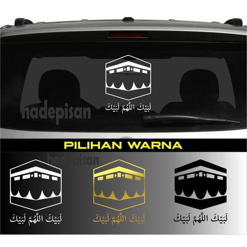 Promo Stiker Mobil Cutting Sticker Kaca Mobil Kabah Kaligrafi Labbaik ...