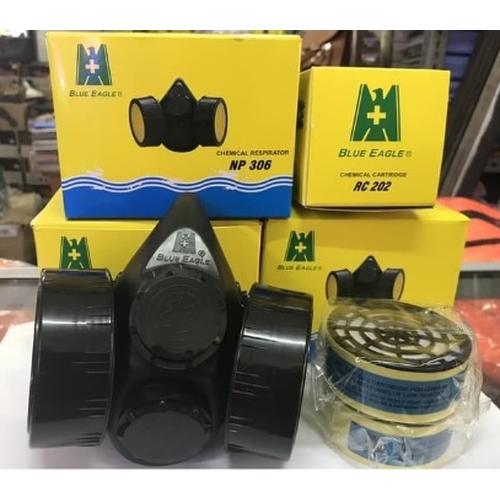 Jual Masker Respirator Blue Eagle NP 306 +Double FILTER / CARTRIDGE ...