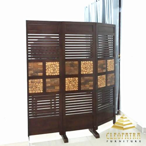 Jual partisi penyekat ruangan minimalis jati sketsel kayu jati - 2P ...