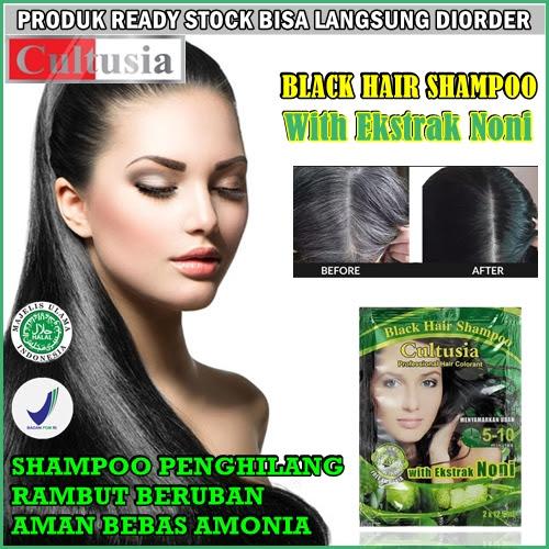 Jual Sampo Cultusia Noni Black Hair Shampoo sachet 25ml Original asli ...