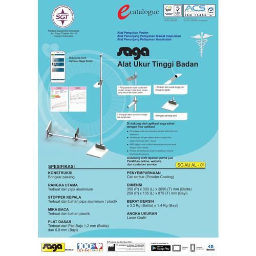 Jual Stadiometer Alat Ukur Tinggi Badan SAGA ORIGINAL - Kab. Cianjur ...