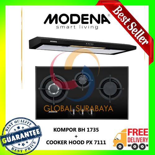 Jual PAKET KOMPOR TANAM MODENA BH 1735 + COOKER HOOD PX 7111 - Kota ...
