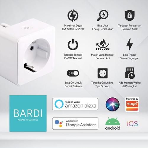 Jual BARDI Smart PLUG WiFi Wireless Colokan - IoT Smart Home Colokan ...