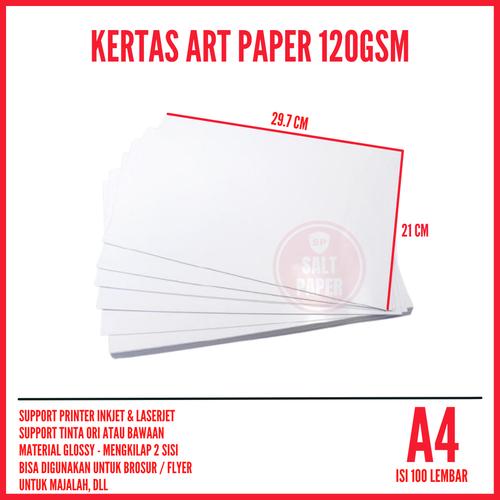 Jual Kertas Art Paper A4 120 gsm / Art Paper A4 120 gr isi 100 Lembar - Kota Bekasi - Salt Paper ...