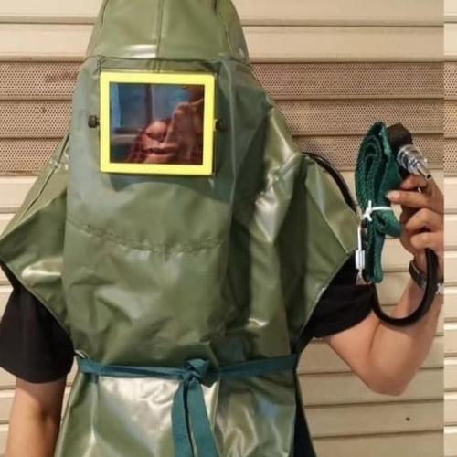 Jual Baju Pelindung Sandblasting / Safety Sandblast hood Blue Eagle ...