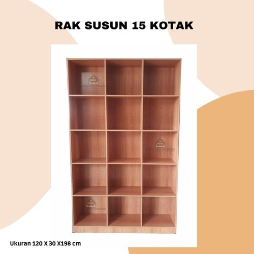 Jual Rak buku / rak laundry / rak serbaguna 15 kotak murah - Putih ...