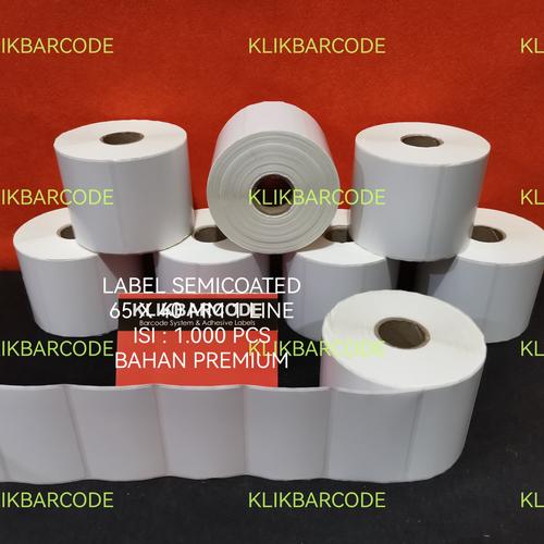 Jual LABEL STIKER SEMICOAT 65 X 40 MM 1000Pcs STICKER BARCODE ETIKET ...
