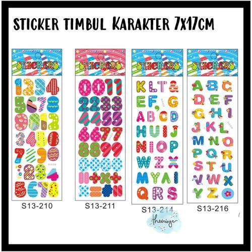 Jual STICKER TIMBUL KARAKTER 3D Puffy Stiker Anak Murah Reward Sticker ...