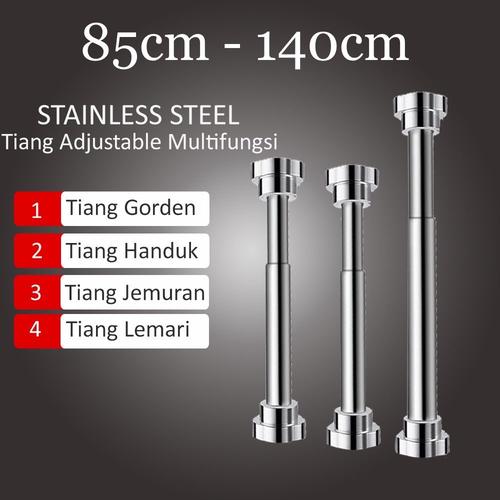 Jual tiang fleksibel stainless / tiang serbaguna/ tiang gantungan pintu ...