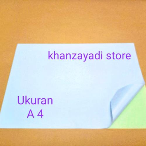 Jual kertas stiker sticker Hvs putih (doff/matte) A4 high quality ...