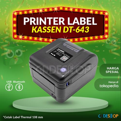 Jual Printer Resi Kassen DT-643 Cetak Label Auto Kalibrasi USB ...