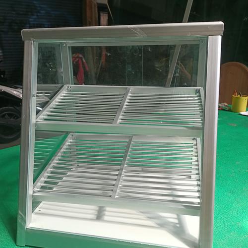 Jual etalase kaca makanan/etalase dagang/etalase alumunium UK.55x40x50 ...