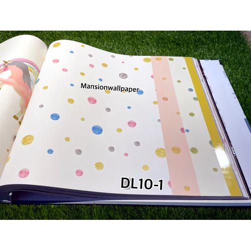Jual Wallpaper Dinding Bulat Polkadot Lingkaran Putih Biru Pink Glitter ...
