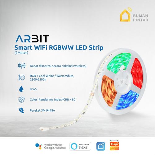 Promo Arbit Smart WiFi Led Strip 2 Meter Rgbww Lampu Plafon Hias Pintar ...