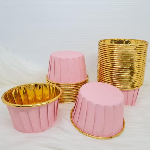 Jual Kertas Cupcake Metalic Alas Kue Papercup Metalic Laminasi - Pink ...