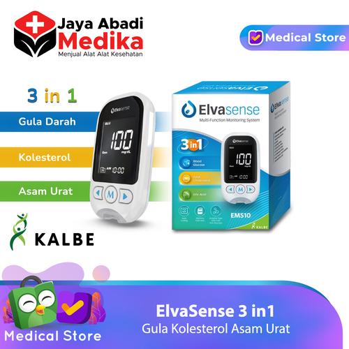 Jual ELVASENSE by KALBE- Alat Cek 3in1 Gula Darah Kolestrol Asam Urat ...