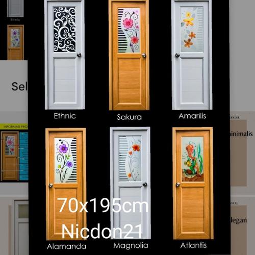 Jual PINTU PVC CRYSTAL LINE 70 X195CM 1/2 KACA PUTIH/ PINTU PVC KAMAR ...