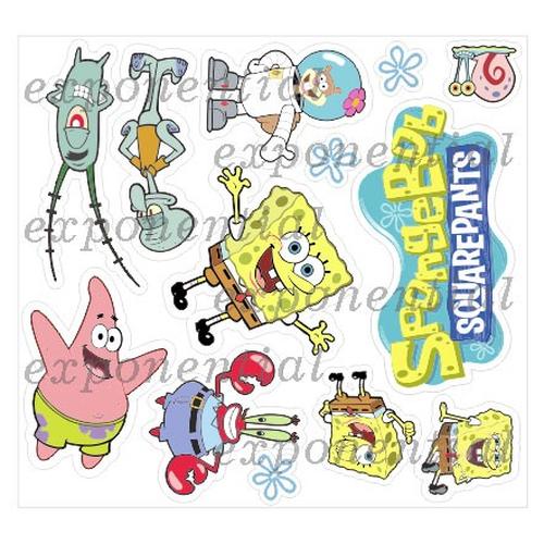Jual SpongeBob Sponge Bob Sticker Stiker Label Cutting Pola Waterproof ...