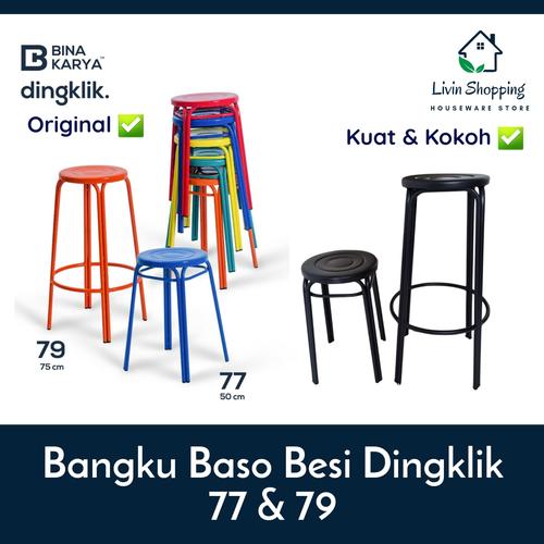 Jual Kursi Baso Susun Besi Tipe Dingklik 77 BINA KARYA - 77 - Merah ...