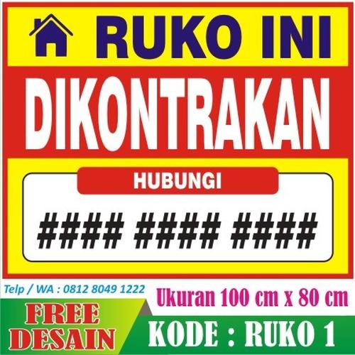 Jual SPANDUK RUKO DIJUAL - RK1_100 X 80 - Kab. Serang - Percetakan ...
