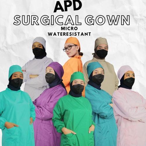 Jual APD Gown Surgical Waterproof Baju Bedah Operasi Jubah Medis ...