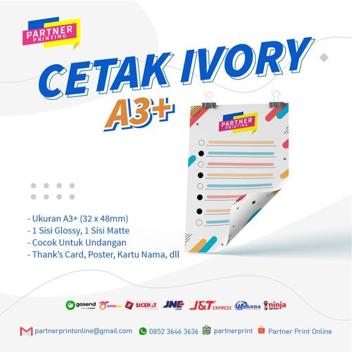 Jual Cetak Ivory Ukuran A3+ 260gr - Cetak 1 Sisi, Tanpa Laminasi - Kota ...