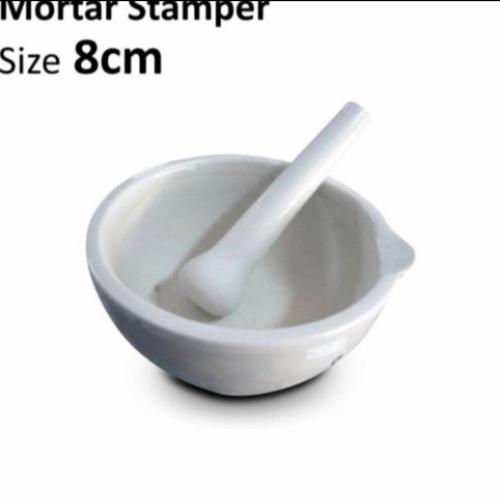 Jual Mortar and Pestle Porcelain 8 Cm/ Tumbukan Obat/Set Alat Tumbuk ...