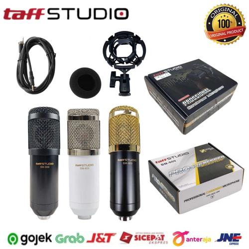 Jual Mic Condenser Taffware BM800 Microphone Smule - Putih Silver ...