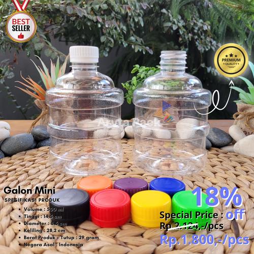 Jual Botol galon mini 500ml PET tutup LN warna warni - Jakarta Timur ...