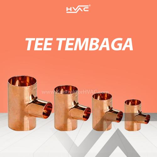 Jual TEE Reducer Tembaga Penyambung pipa tembaga ASTM B280 - 1/2"X1/4 ...