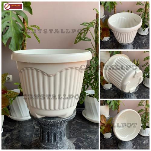 Jual Pot Taman Kebun Besar Pot Bunga Tanaman Hias Shallom Mio 50 Ori ...