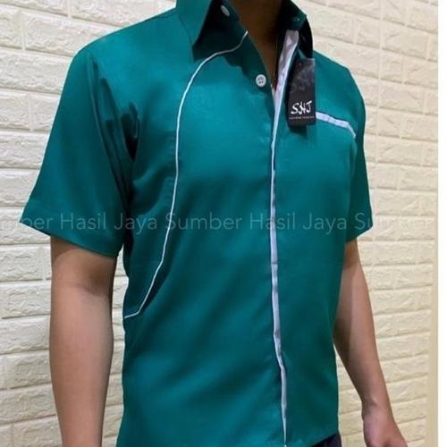 Jual SHJ-019 Kemeja seragam-baju PDH-Seragam kerja - Biru Tosca, M ...