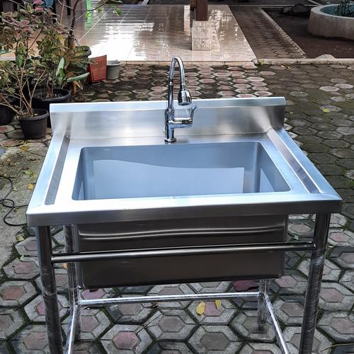 Jual single sink stainless 800 x 600 x 850mm - Kab. Bogor - Latansa las ...